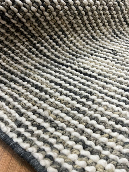 ASHLEY STEEL IVORY HAND WOVEN FLOOR RUG